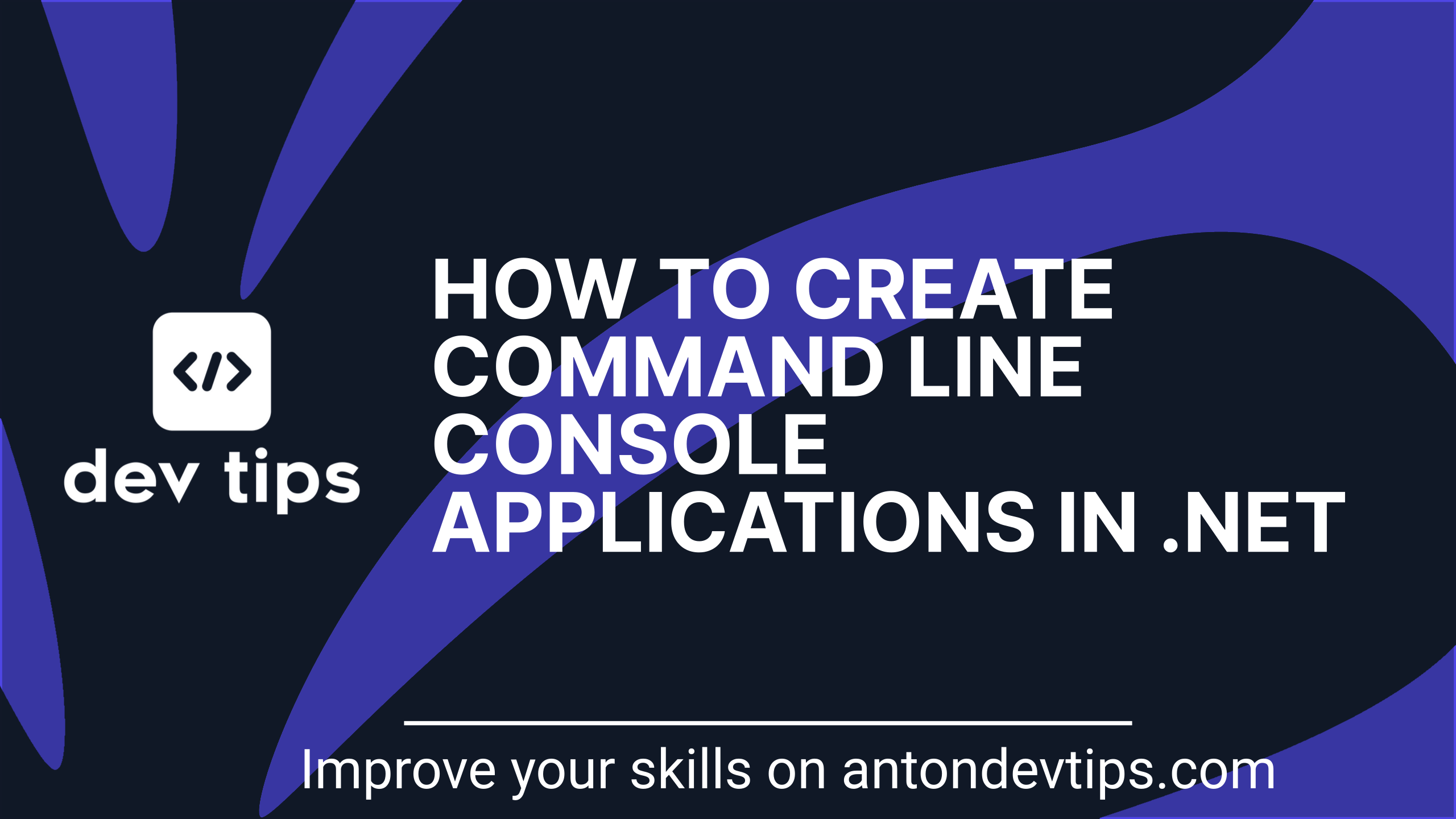 How to Create Command Line Console Applications in .NET